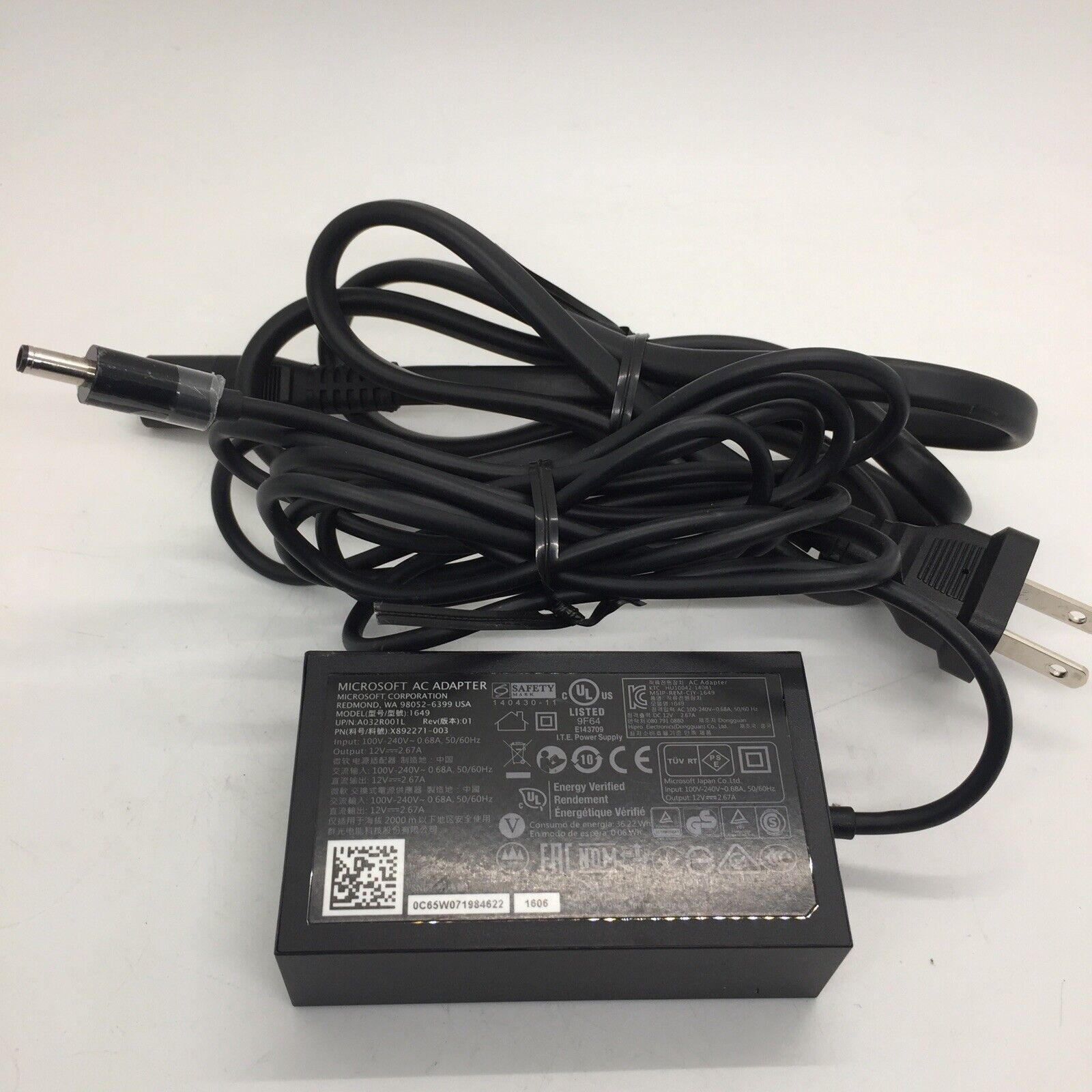 Microsoft KINECT AC Adapter Charger Model:1649 UP/N: A032R001L P/N: X8 ...
